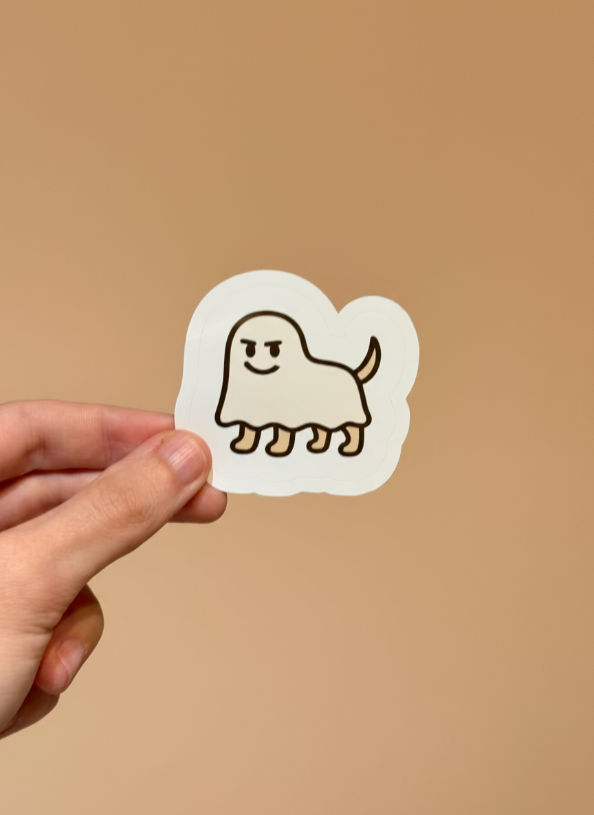 Spooky Pup Sticker | Not Made For This – Big Fat Duck