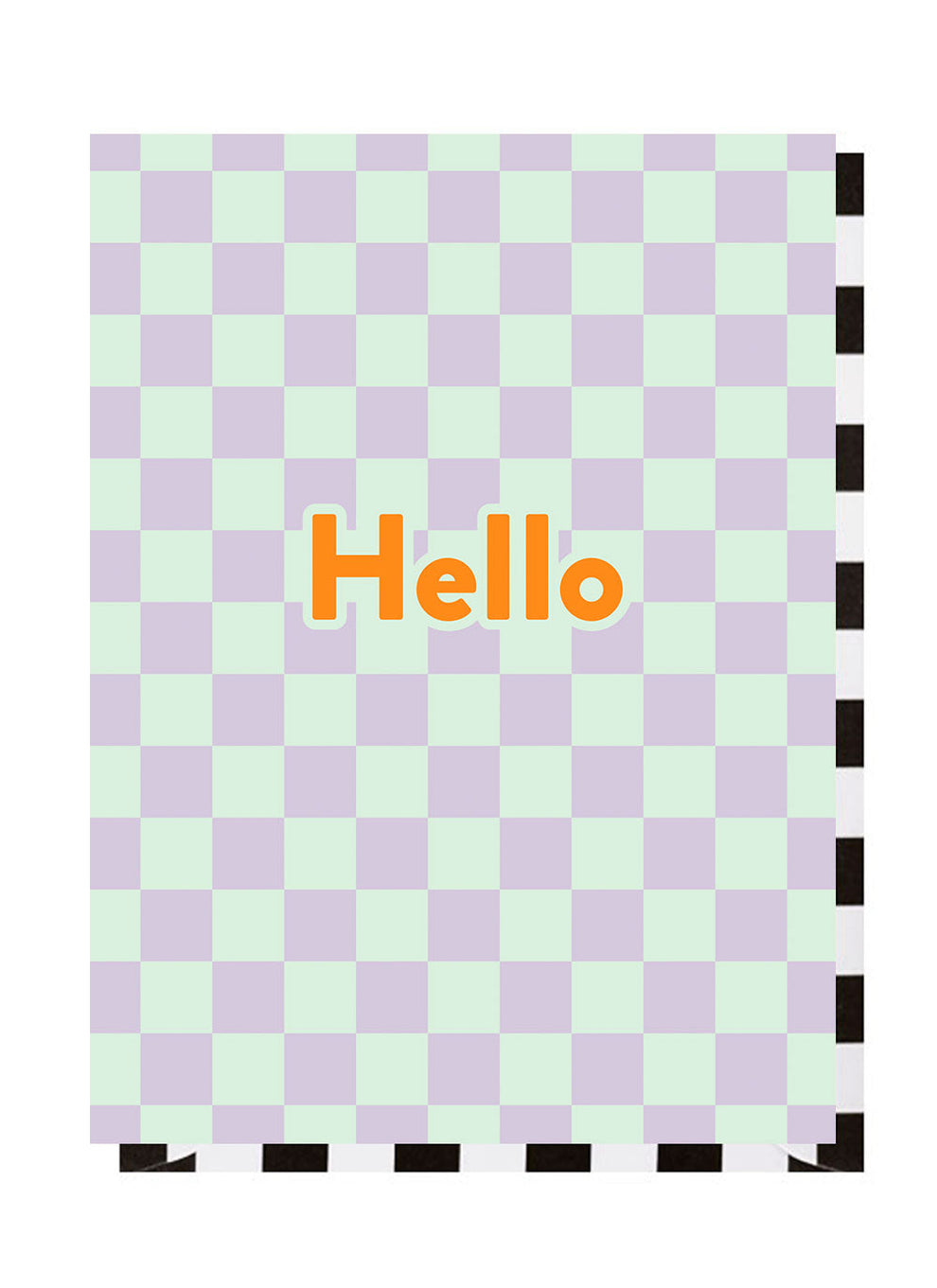 Hello Checkerboard Card – Big Fat Duck