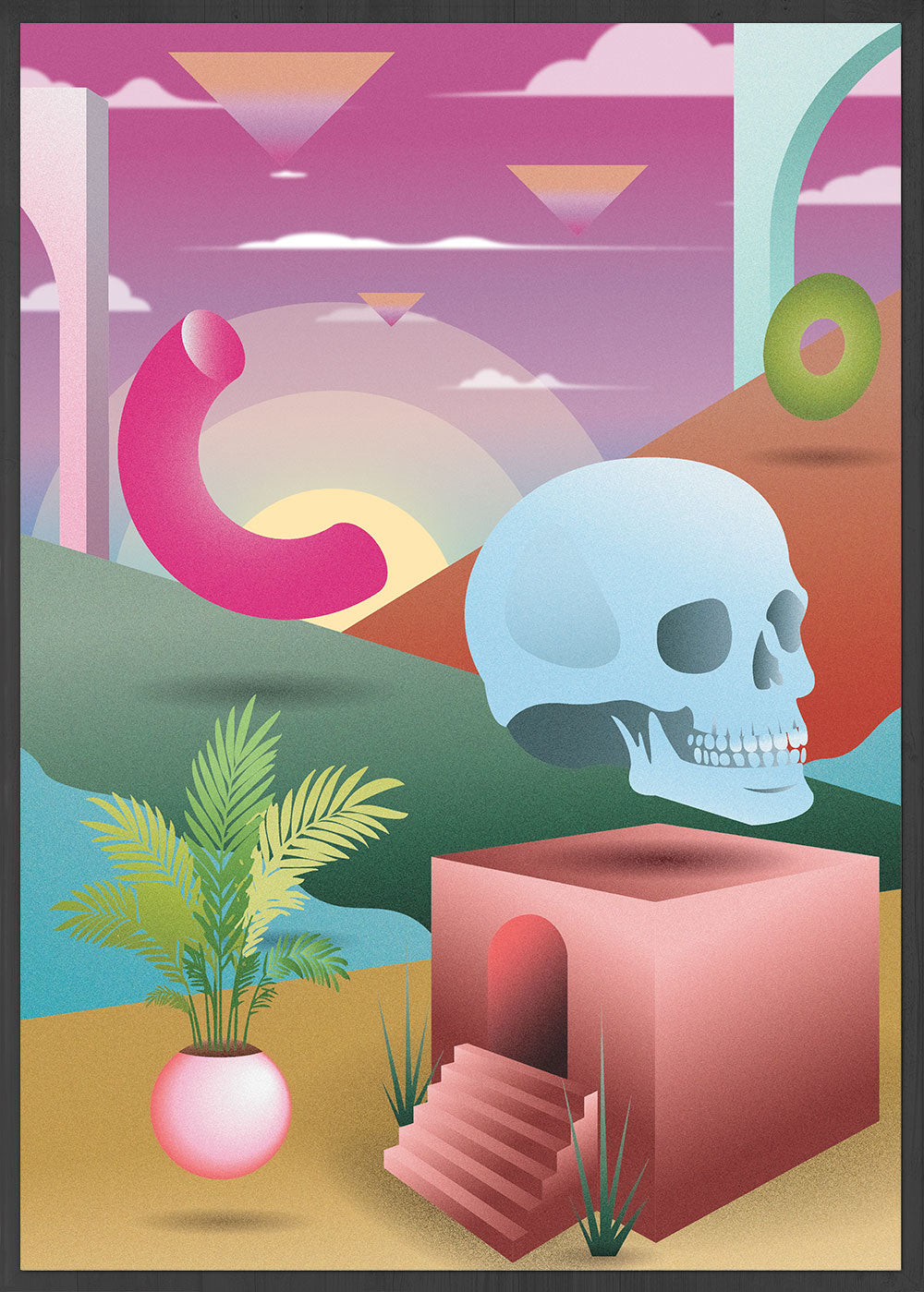 The Skull Surreal Art Print – Big Fat Duck